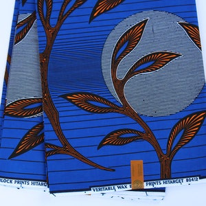 Royal Blue African Print Fabric | 6 Yards Ankara Fabric - Etsy