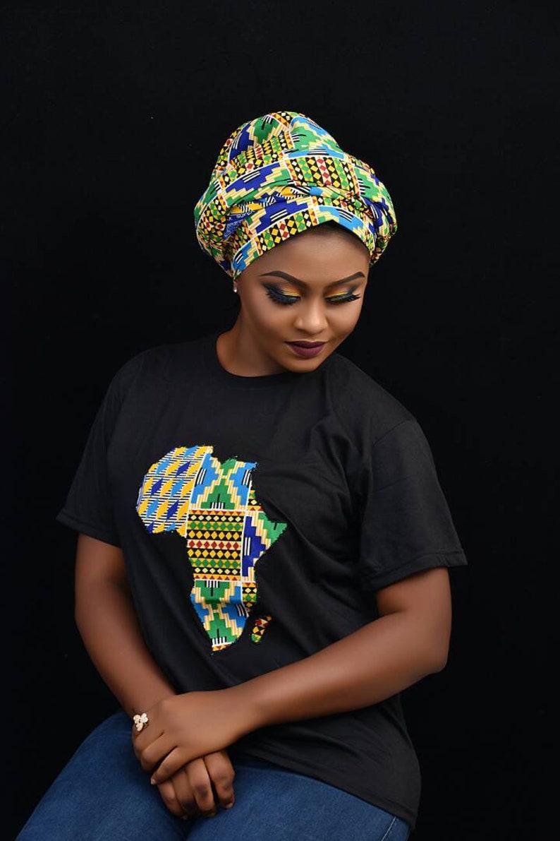 African Map T-shirt | African Clothing for Women | Kente Top | Ankara ...