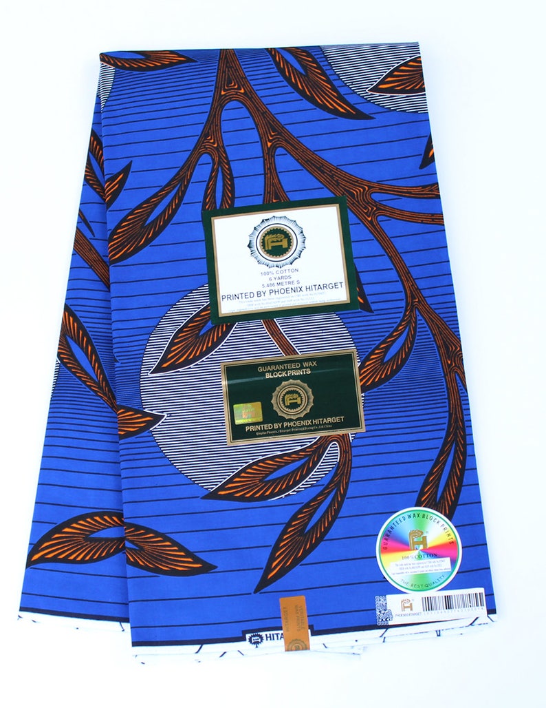 Royal Blue African Print Fabric | 6 Yards Ankara Fabric - Etsy