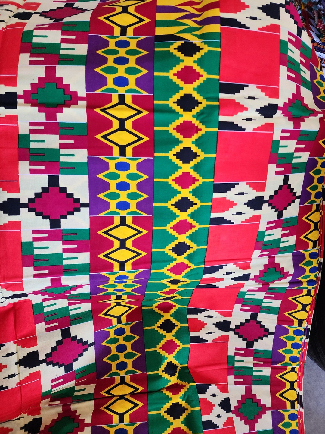 Kente African Print Fabric 6 Yards | Ankara Fabric for Clothing ...