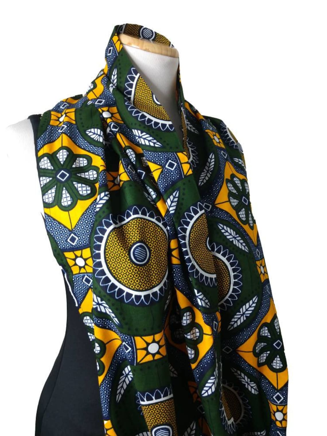 African Print Infinity Scarf Unisex Ankara Scarf for Winter | Etsy