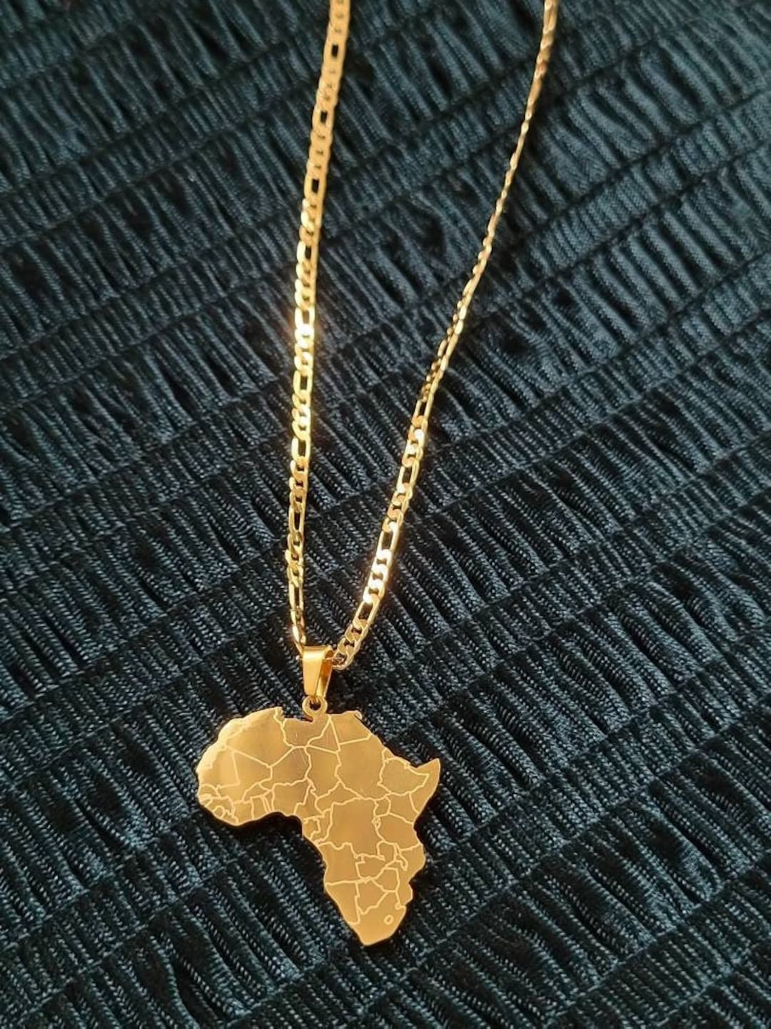 18K Gold-plated Africa Map Necklace for Men and Women | African Map ...