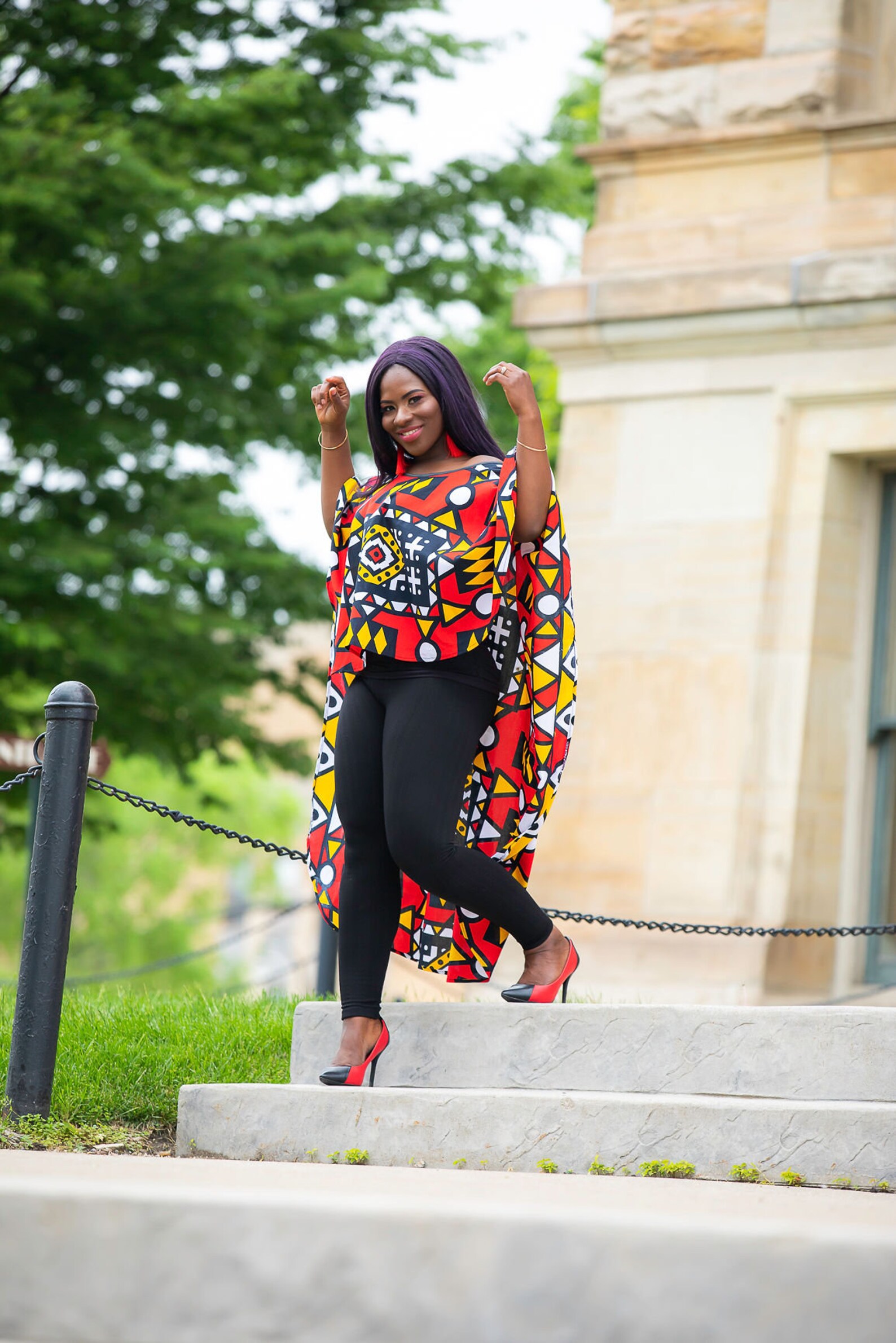 African Clothing For Women Red Black white Yellow | Etsy