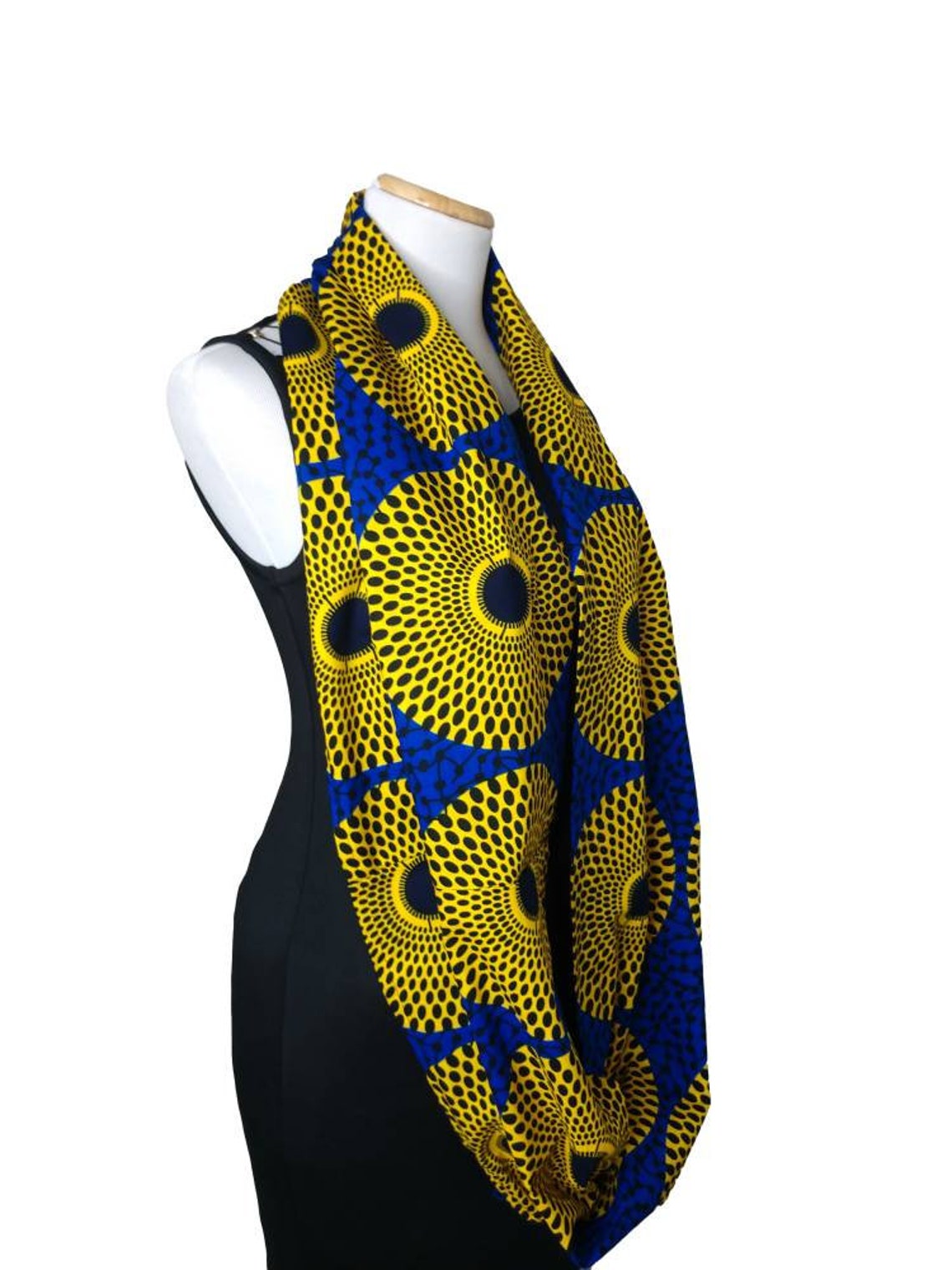 African Print Infinity Scarf Unisex Ankara Scarf for Winter | Etsy