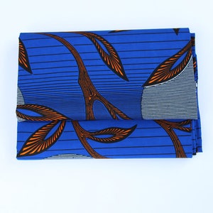 Royal Blue African Print Fabric | 6 Yards Ankara Fabric - Etsy