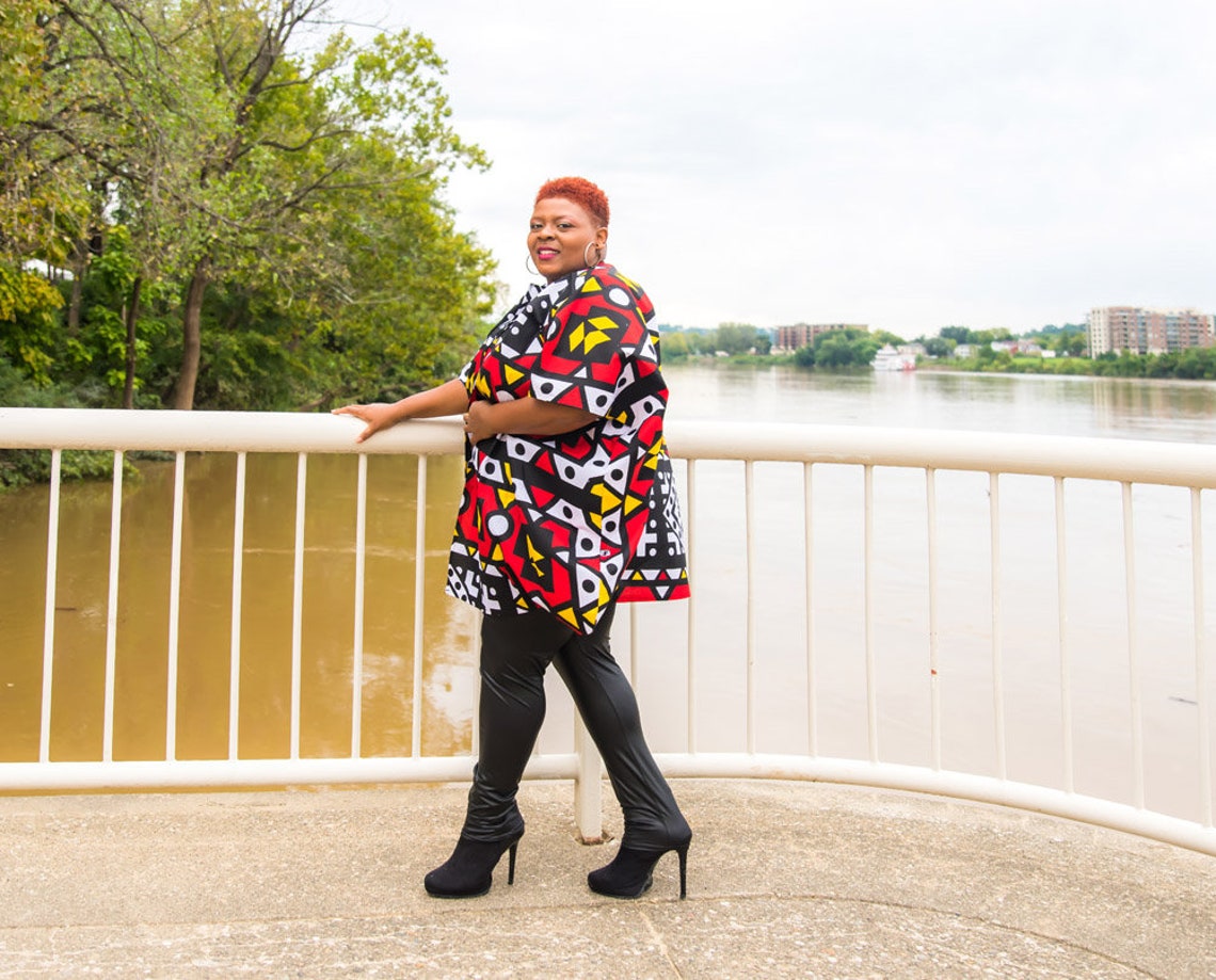 Plus Size African Clothing for Women Oversized Kimono, Ankara Top ...