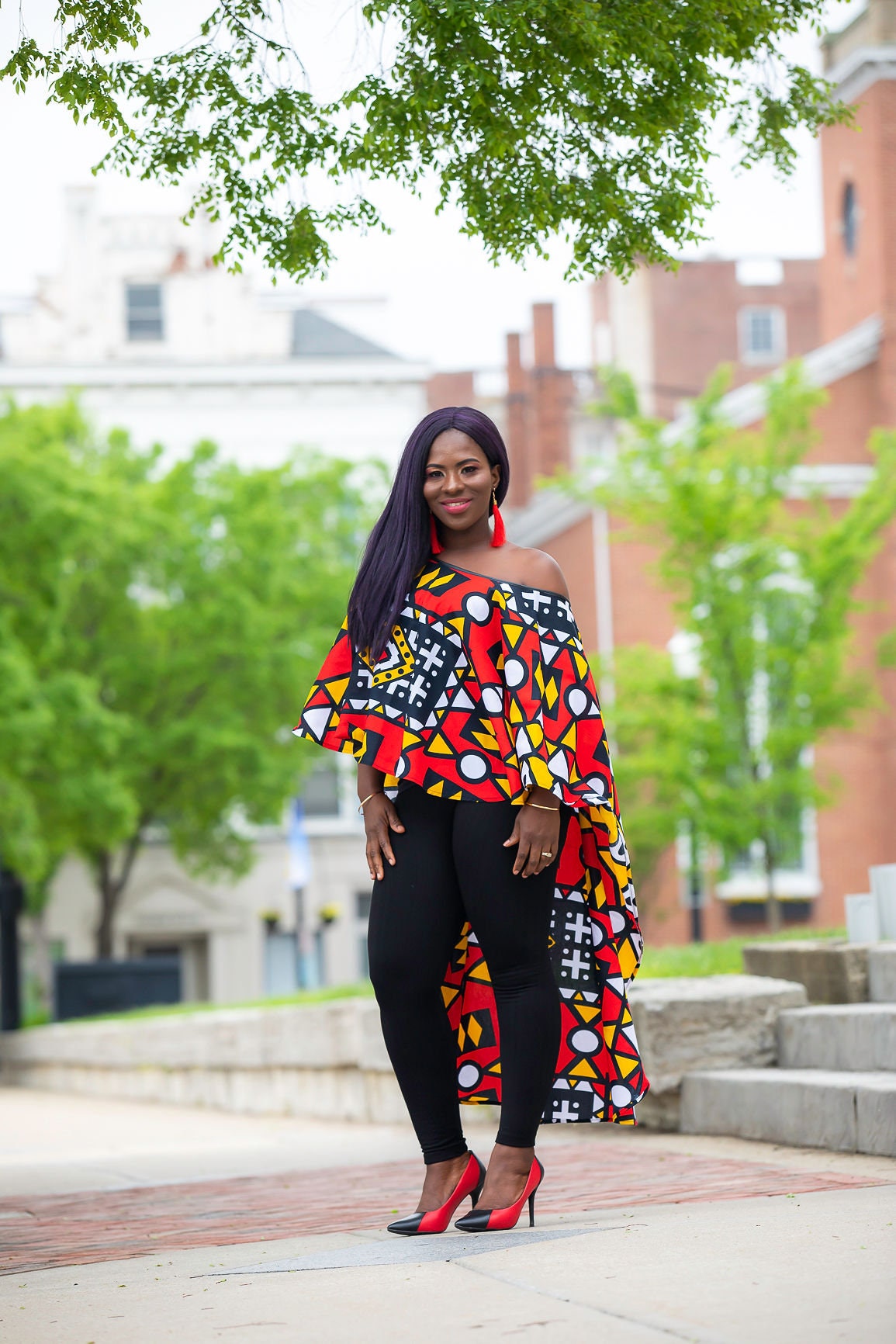 African Clothing For Women Red Black white Yellow | Etsy
