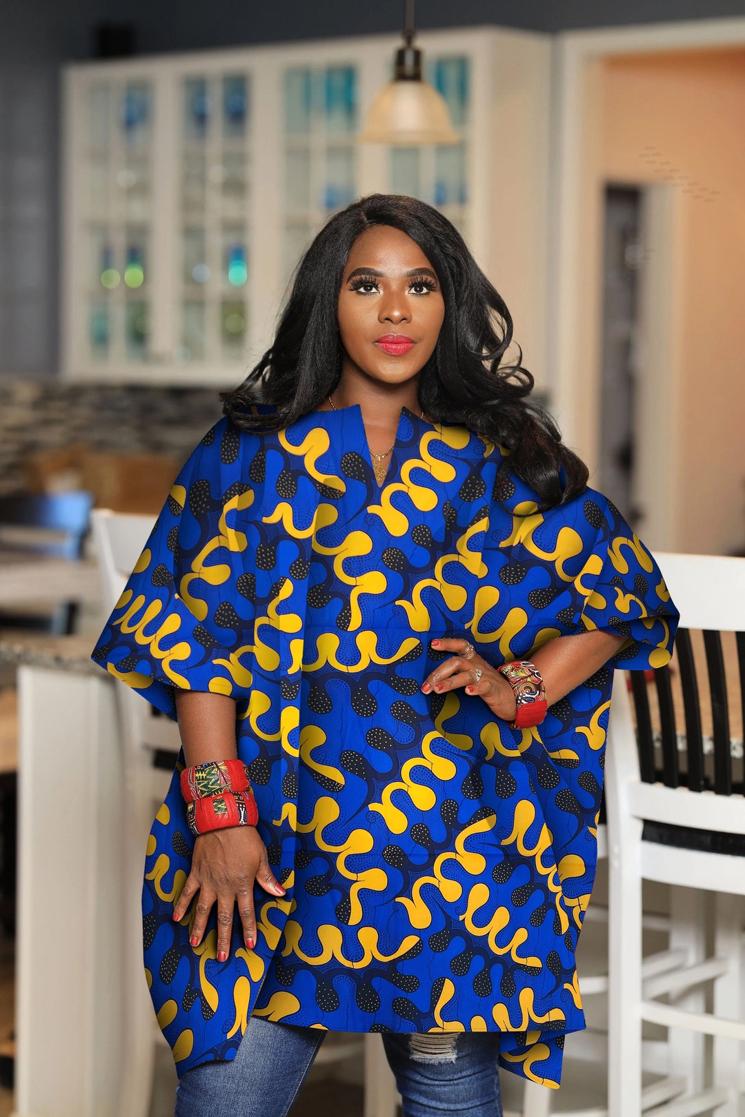 African Clothing For Women Plus Size Ankara Kaftan Dress One Size