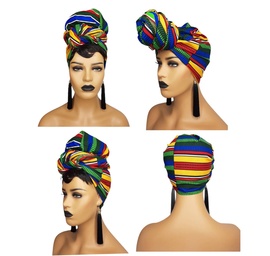 African Head Wraps for Women, African Gifts for Women, Red Black Green ...