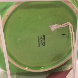 Crown Devon Green Dish - Etsy