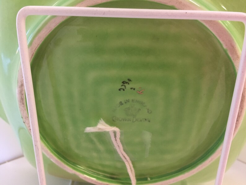 Crown Devon Green Dish - Etsy