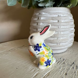 Polish Pottery Mini Bunny - Etsy
