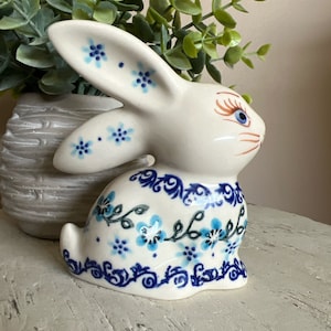 Polish Pottery Bunny Rabbit - Etsy