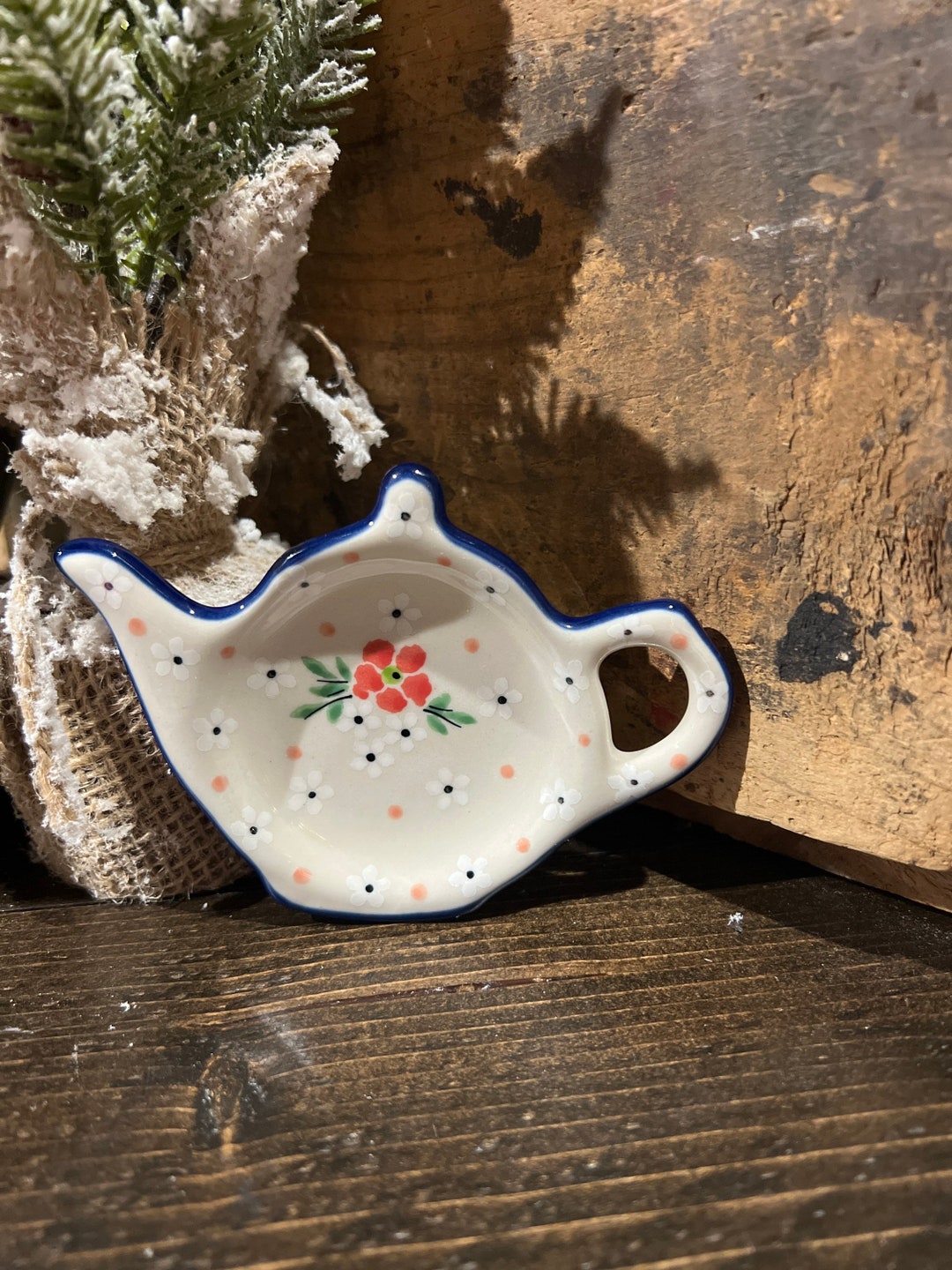 Polish Pottery Tea Bag Holder Etsy