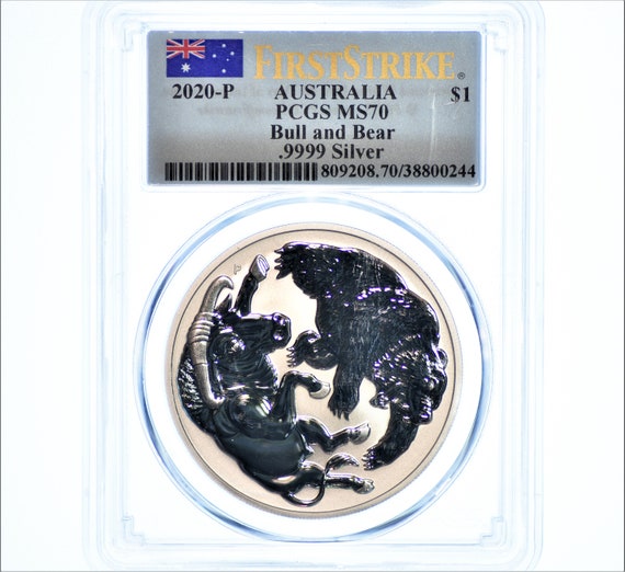 BULL & BEAR 1 Oz Silver Coin 2020 P Australia Mint First | Etsy