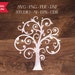 Vector Tree Split Monogram SVG DXF PNG Cutting File. Tree Vector for ...