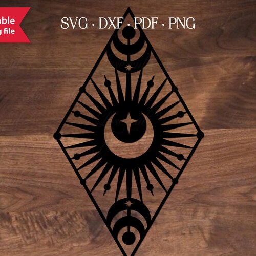 Celestial Art SVG Moon Sun and Stars Cut File Cosmic - Etsy