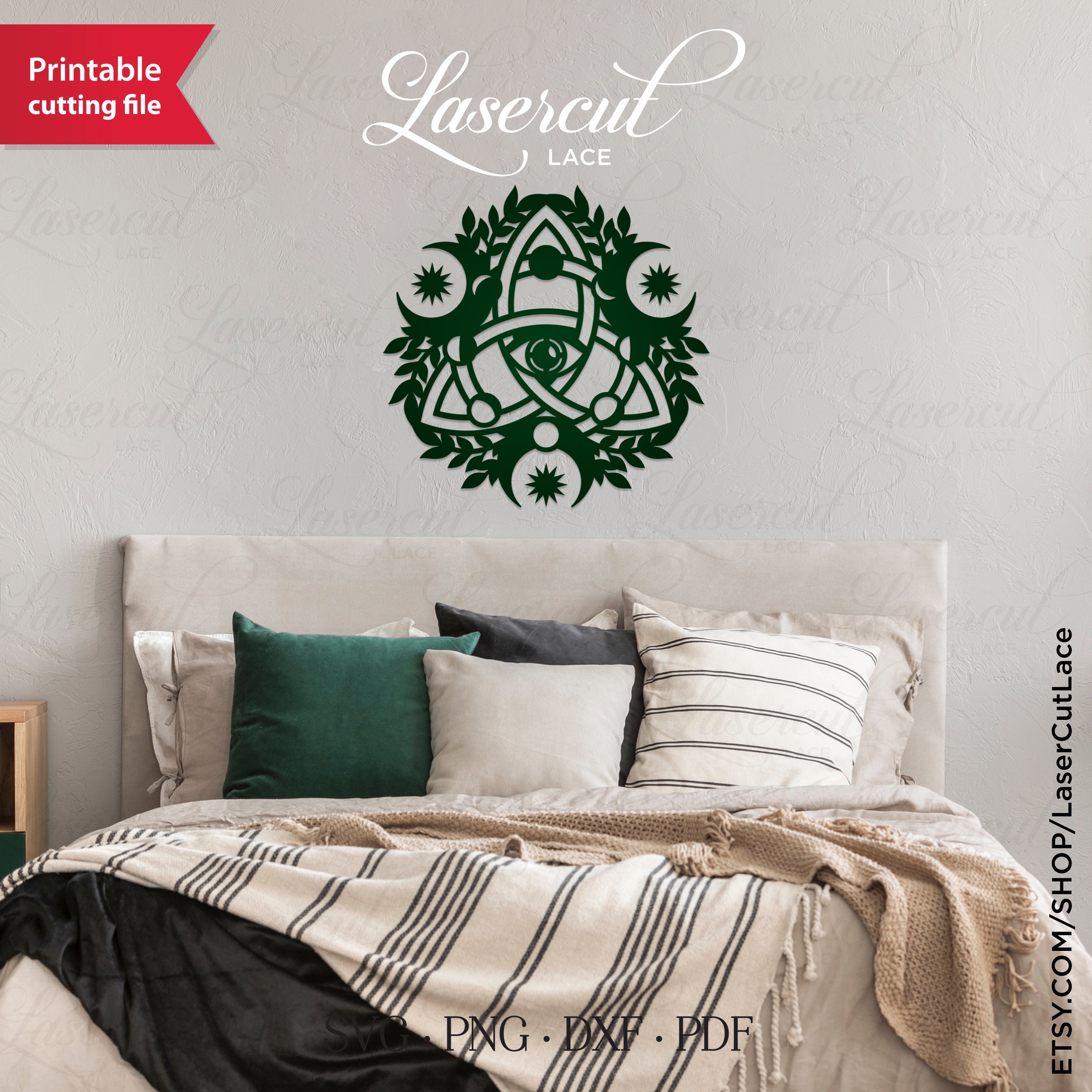 Triquetra Amulet SVG DXF Lasercut File Celtic Trinity Sign - Etsy Australia