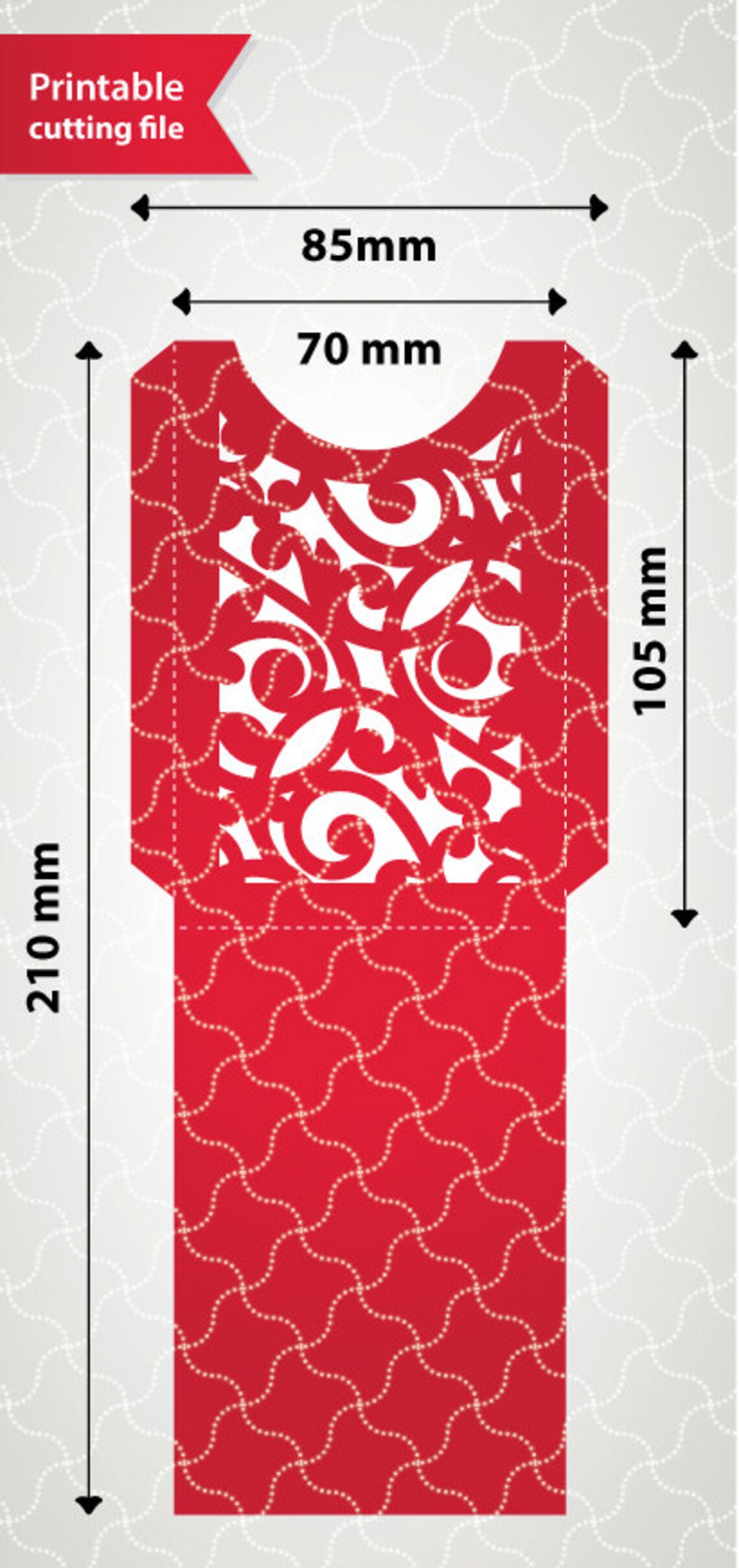 Envelope svg template. Pocket envelope for small cards 8 file | Etsy