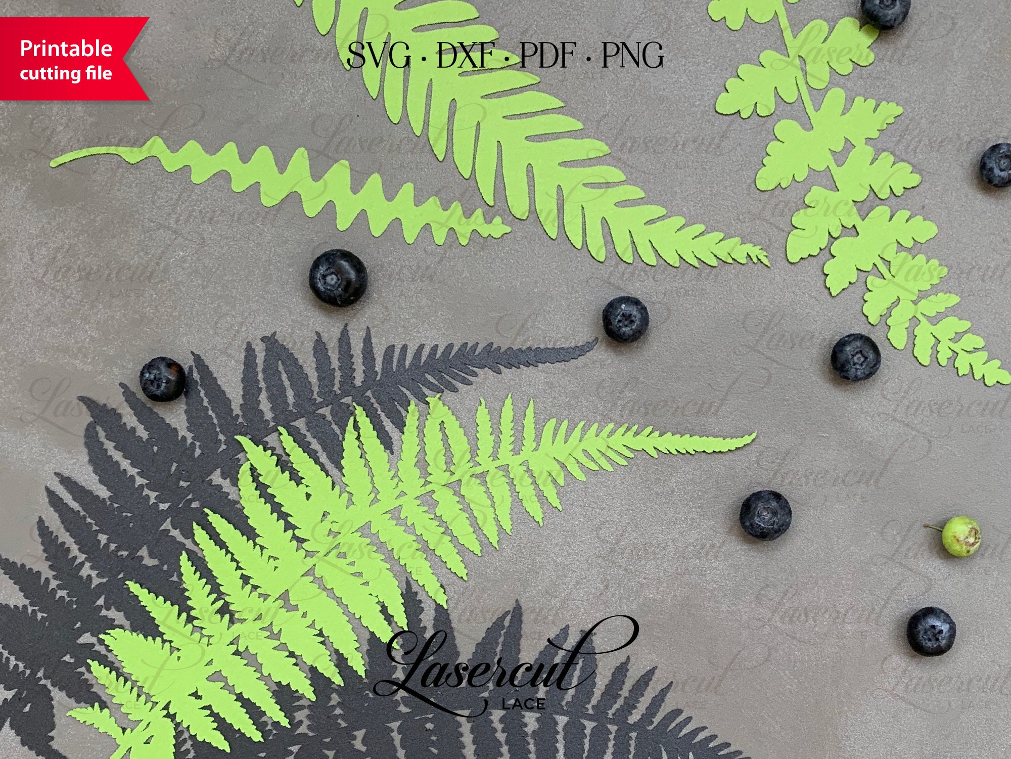 Fern Greenery SVG Cut Files Wedding Greenery Laser Cut - Etsy UK