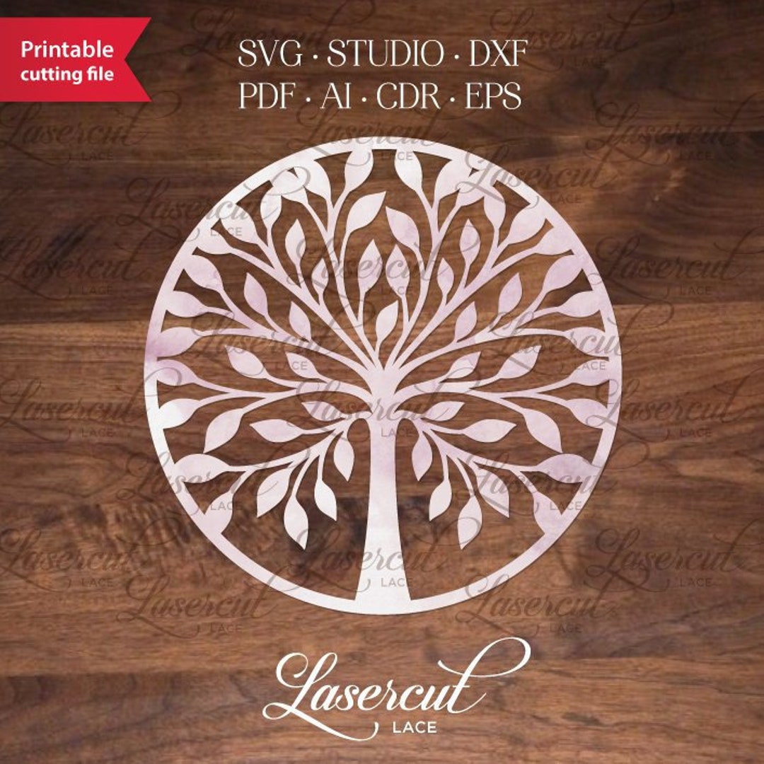 Sacred Tree of Life Vector Cutting File. SVG File of a Yggdrasil Tree ...