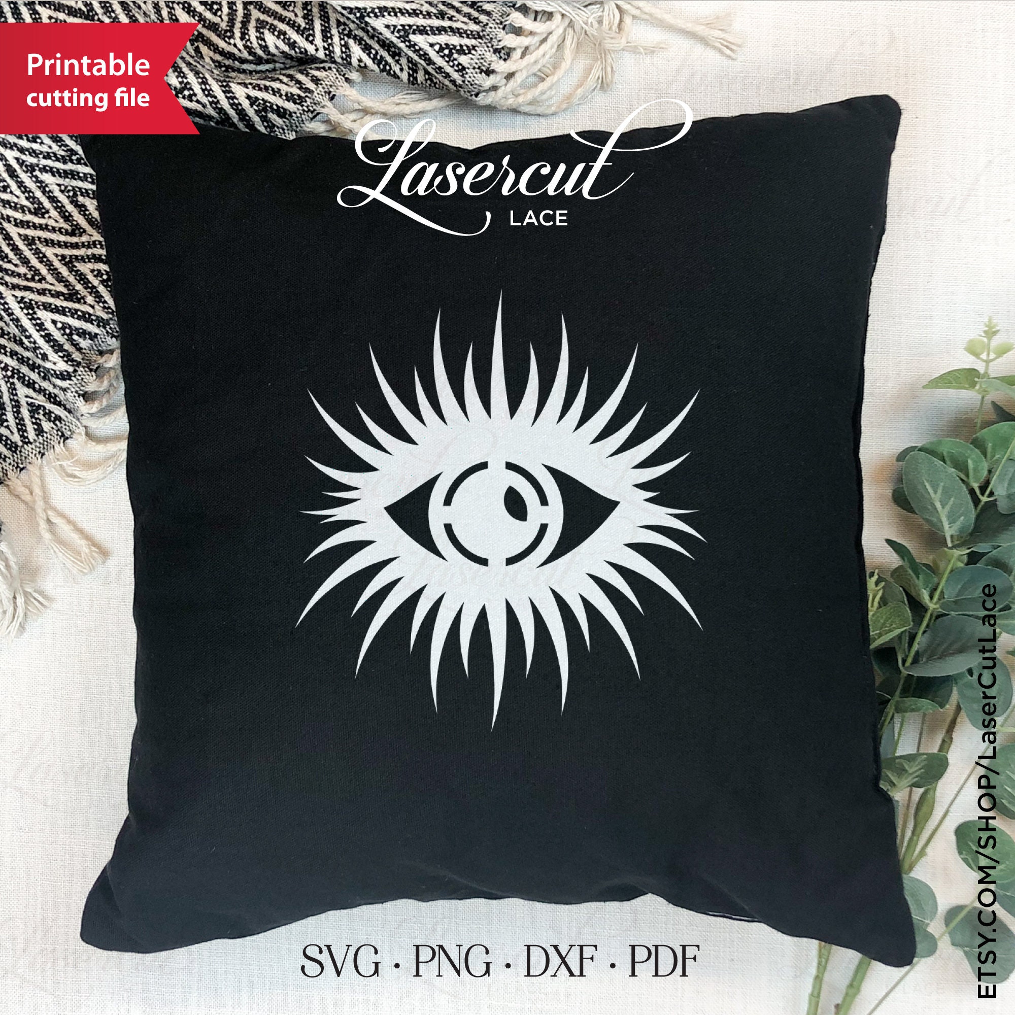 Evil Eye SVG Cutting File for Cricut and Silhouette Cameo, Mystic Eye ...