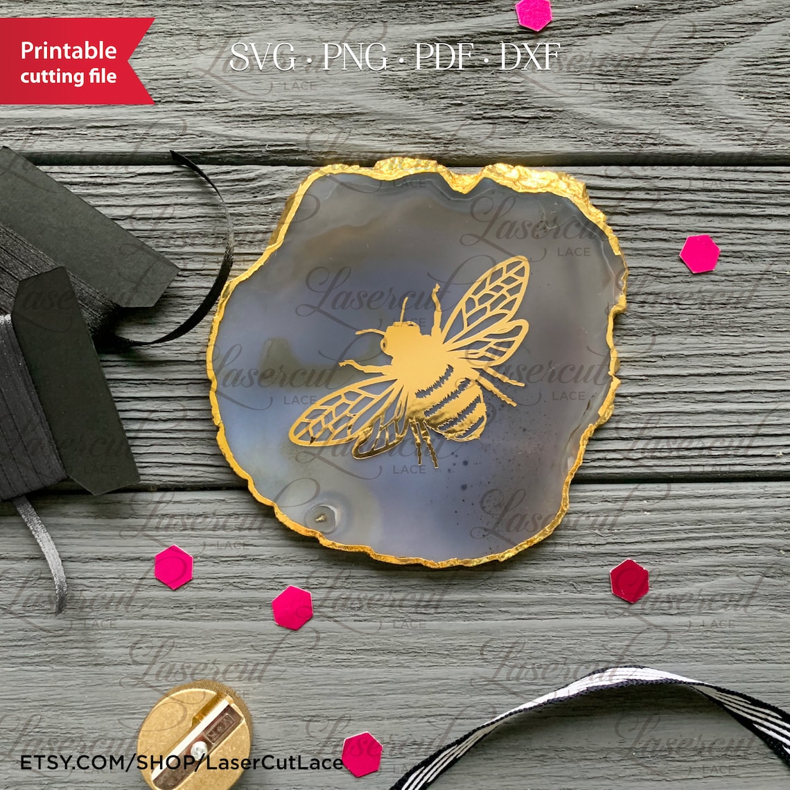 Bumble Bee SVG Cut File, Bees Dxf File for Laser Cutting, Digital ...