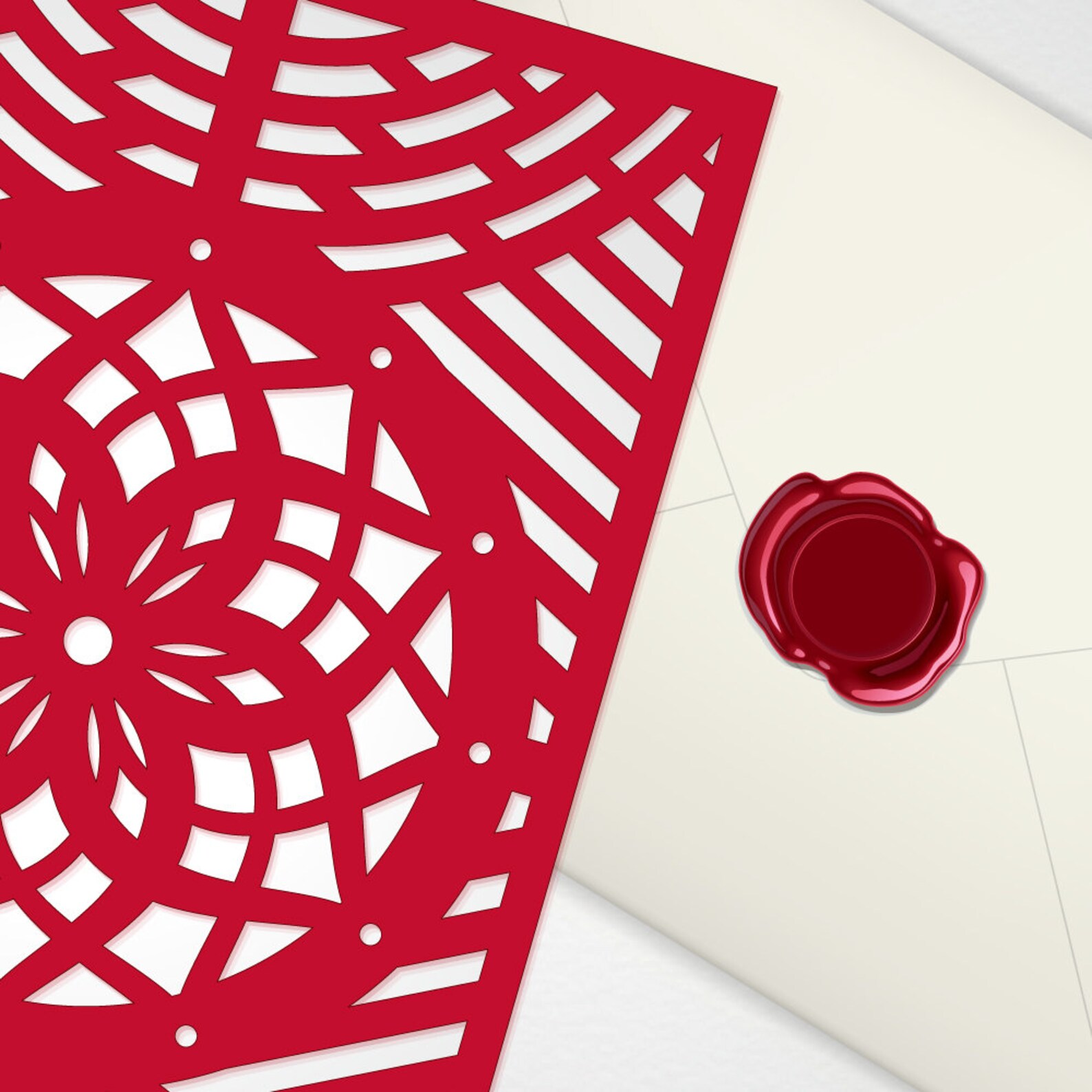 SVG DXF Digital Vector Template for Laser Cut Card, 5x7" Size, Papercut ...