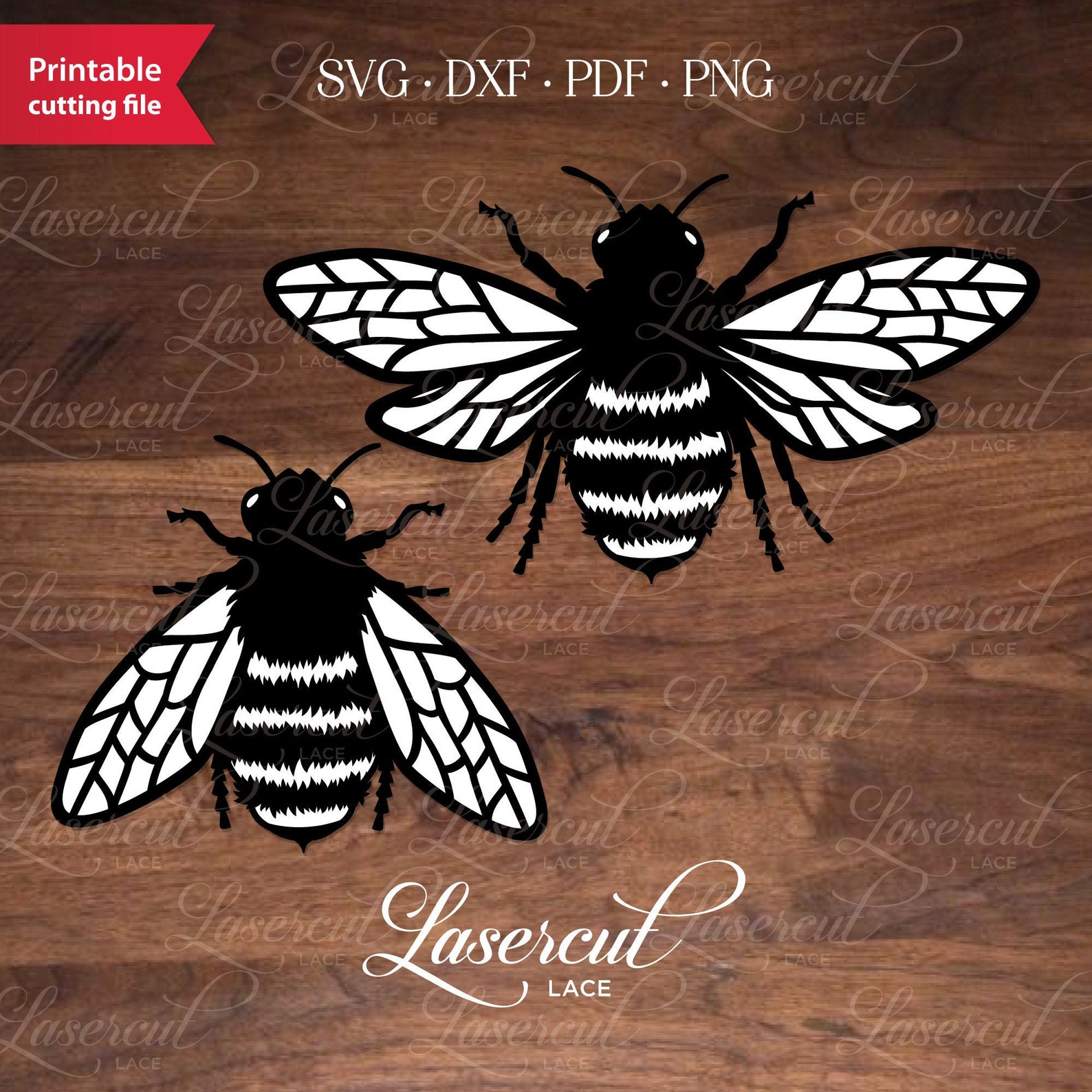 Bumble Bee SVG Cut File Bees Dxf File for Laser Cutting - Etsy