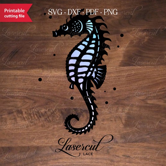 Seahorse SVG Cutting File Sea Life Lasercut Template Ocean - Etsy