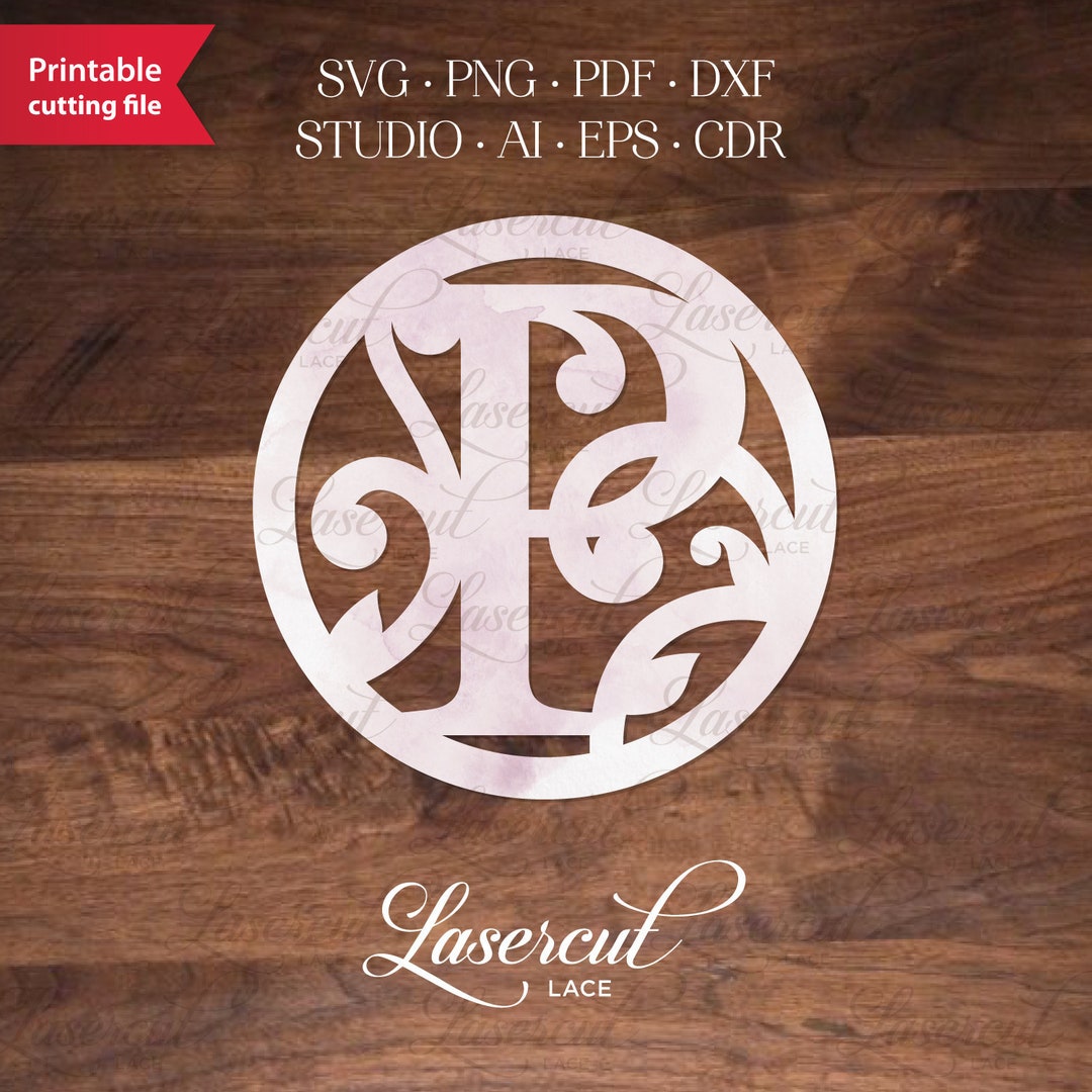 Monogram Vector File for Cricut, Monogram Alphabet Initial Letter P ...