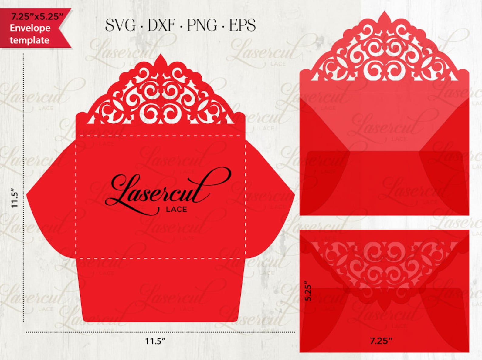 Envelope SVG Wedding Envelope Laser Cut Template Printable - Etsy
