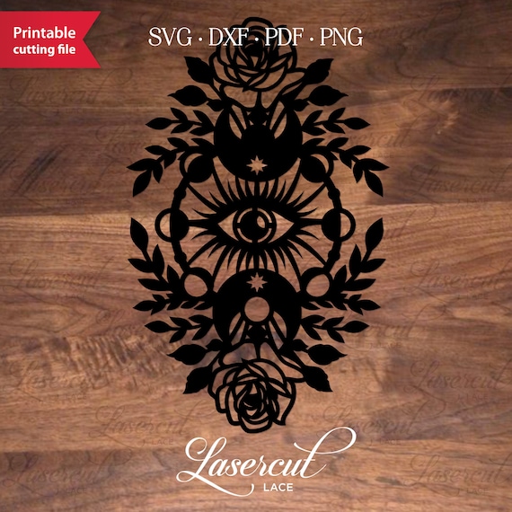 Celestial Protective Eye Svg Cut File Dxf Lasercut Moon Phase - Etsy
