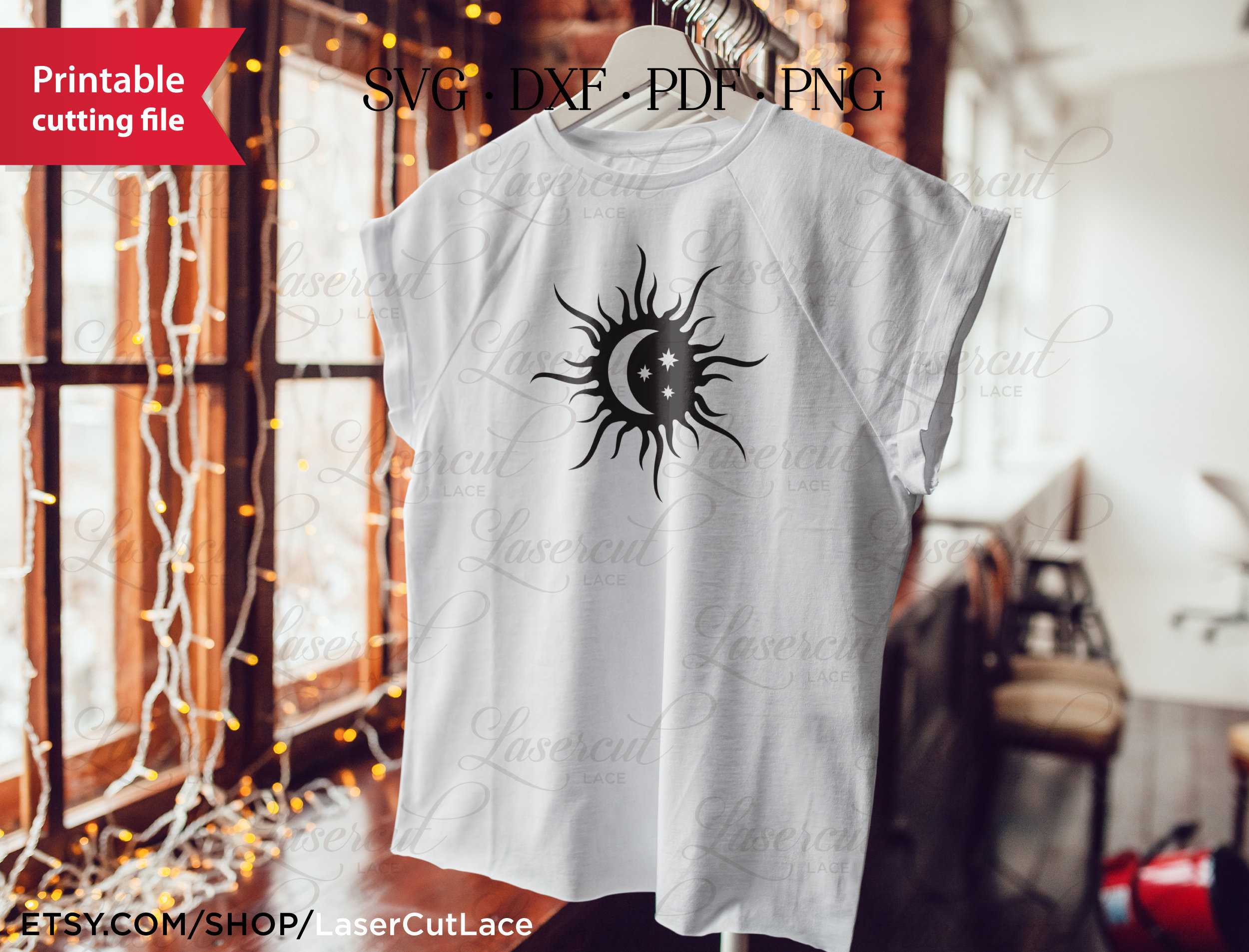 Sun Moon and Stars Celestial Svg Cut File Mystical Sun and - Etsy Canada