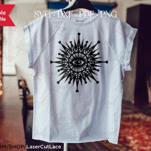 Celestial Mandala, Protective Eye Svg, Evil Eye Svg Paper Cut File, Dxf ...