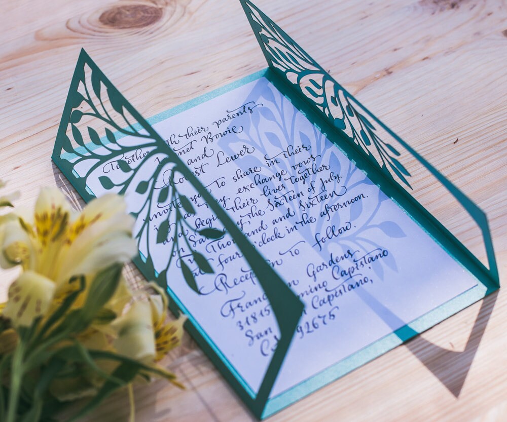 Tree Wedding Card SVG Template Laser Cut Invitation Family - Etsy