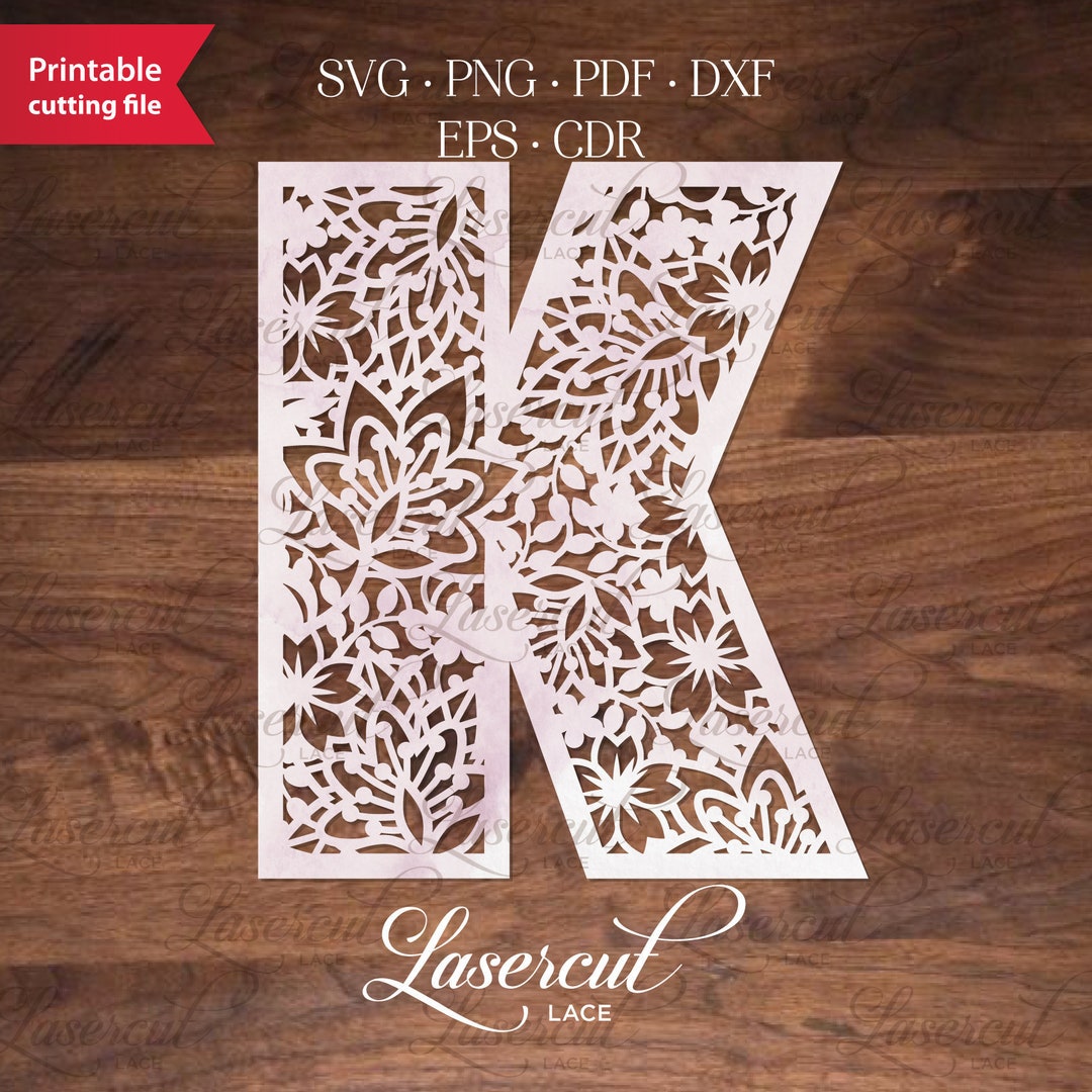 Monogram Botanical SVG Initial, SVG Floral Vector Letter, Papercut ...