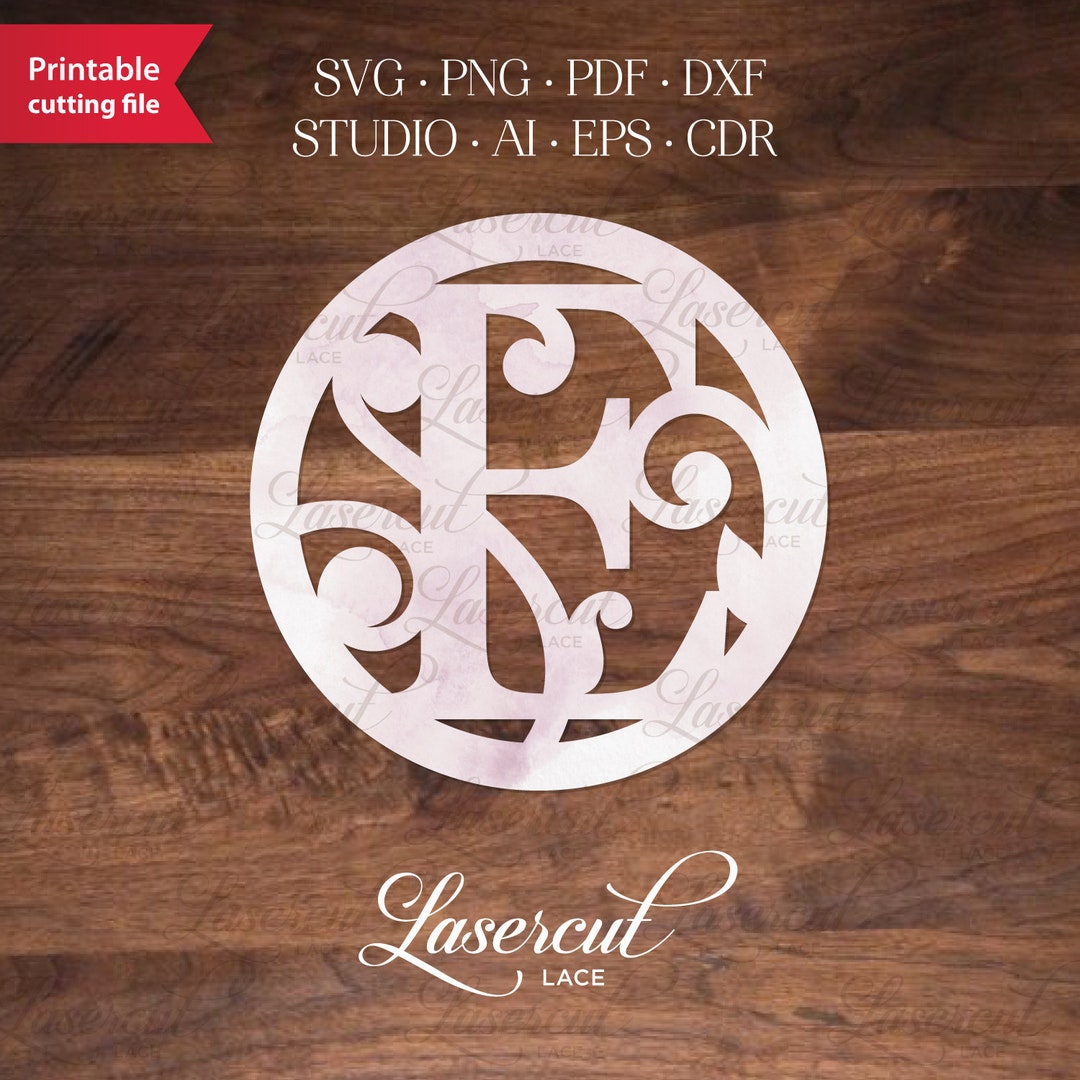 SVG for Cricut, Monogram E Initial Vector Template for Paper Cutting ...