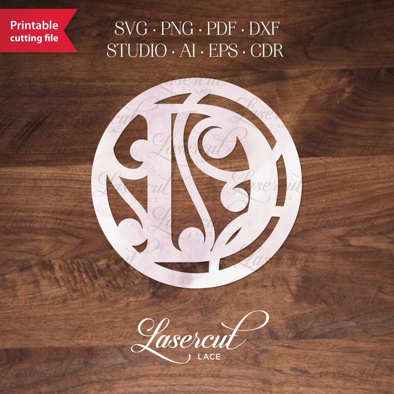 Alphabet Monogram Papercut Svg Dxf Png Cut File and Pdf | Etsy