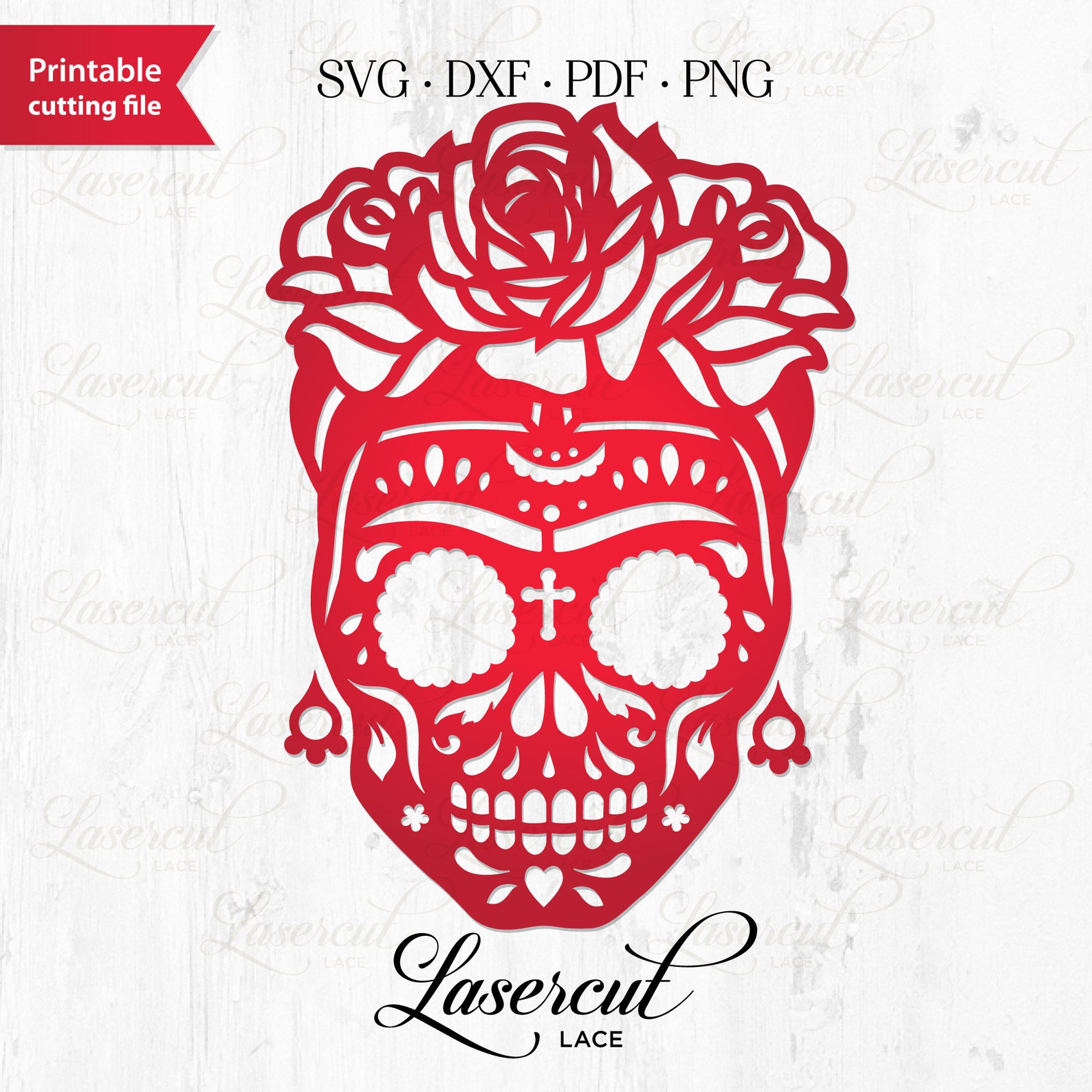 Female Sugar Skull Svg, Frida Calavera Lasercut, Female Scull Dxf ...