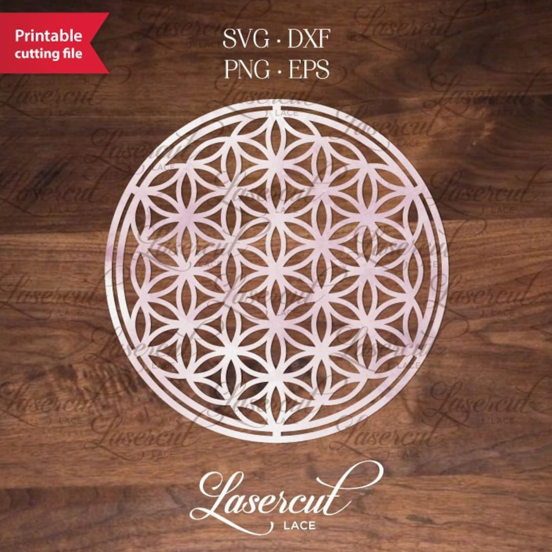 Flower of Life SVG Sacred Geometry Mandala Papercut File, Life's Flower ...