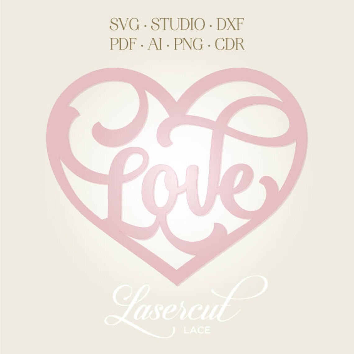 Love Heart SVG DXF Cutting File Vector Valentine's - Etsy