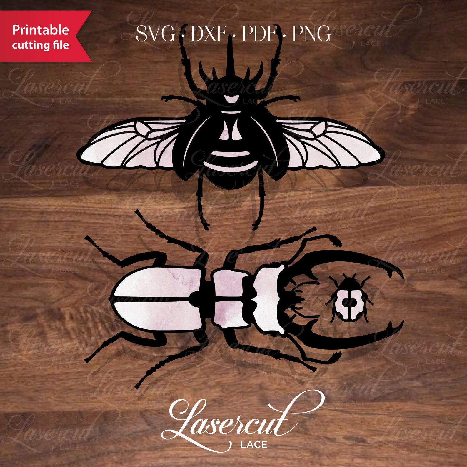 Stag Beetle SVG Cut File Stagbeetle Lasercut Vector Insect - Etsy