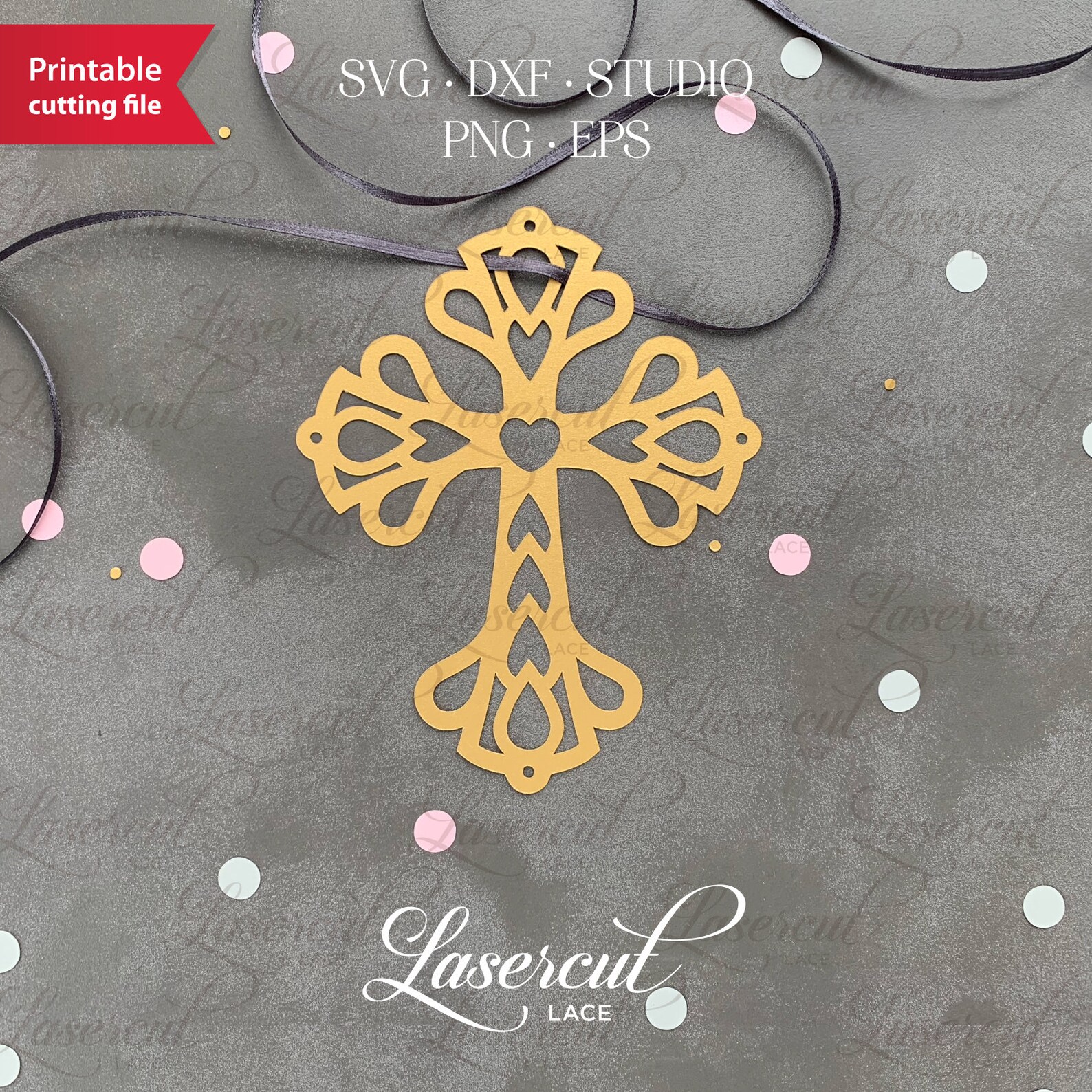 Cross SVG, First Communion SVG, Confirmation Cut File, Cross Baptism ...