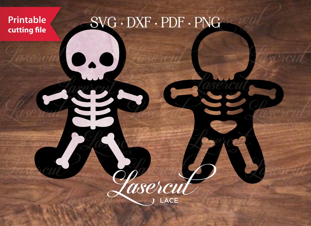 Gingerdead Man SVG, Goth Christmas Decoration, Skeleton Gingerbread ...