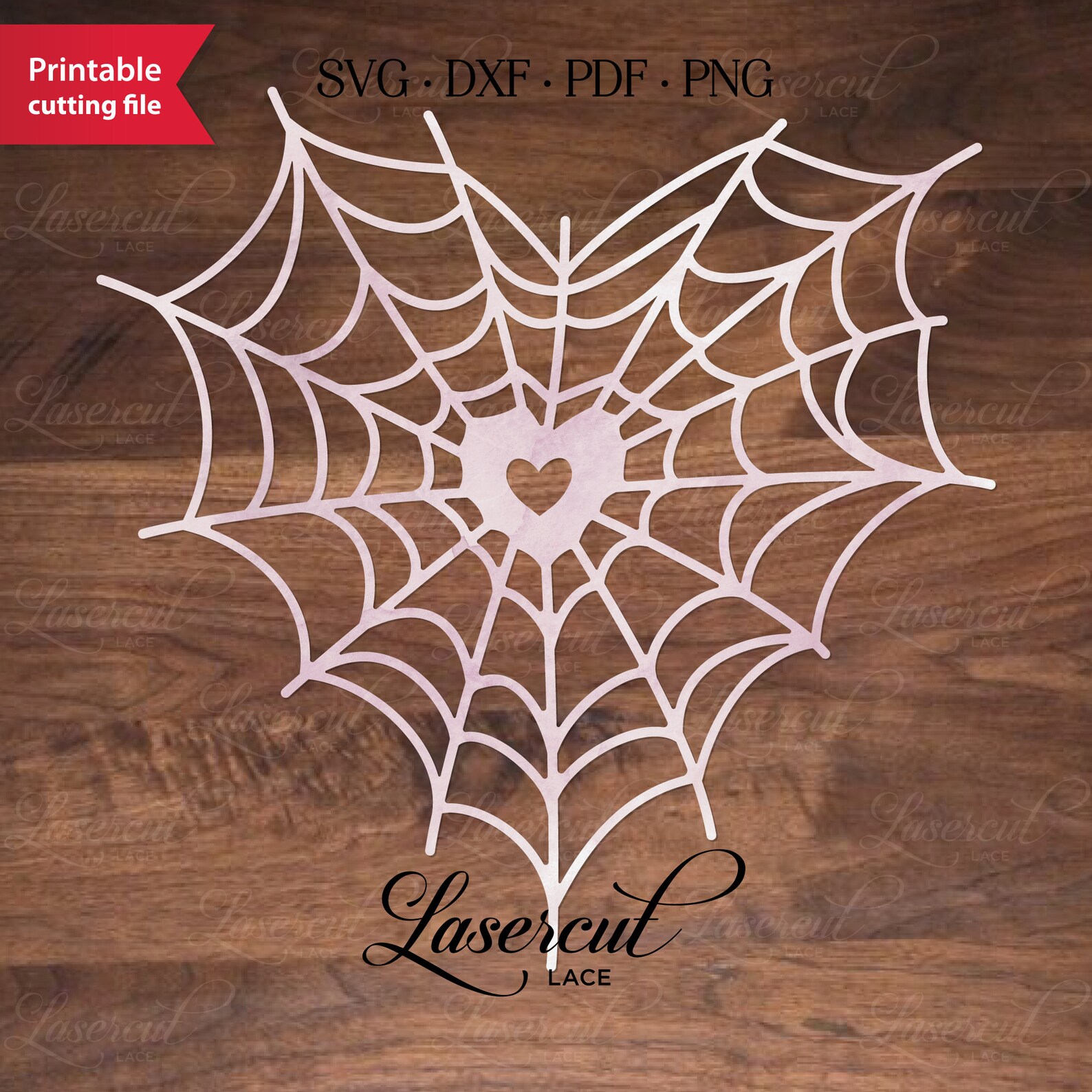 Spiderweb Heart SVG Cutting File for Cricut or Silhouette | Etsy