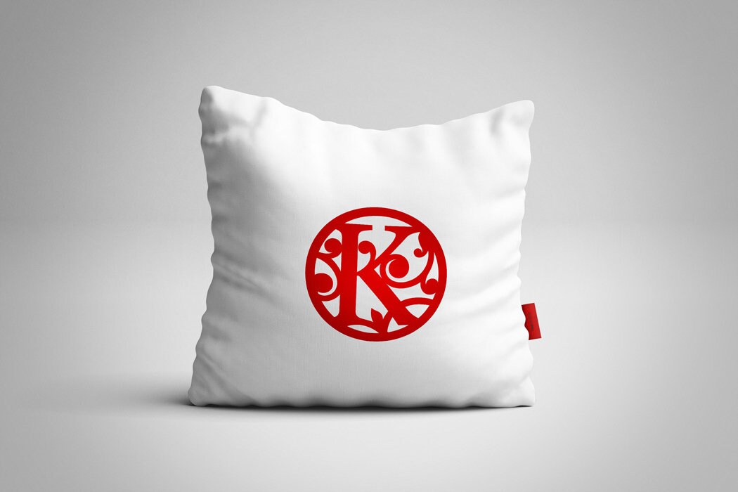 Circle monogram svg ONE Monogram letter K SVG template. 1 | Etsy