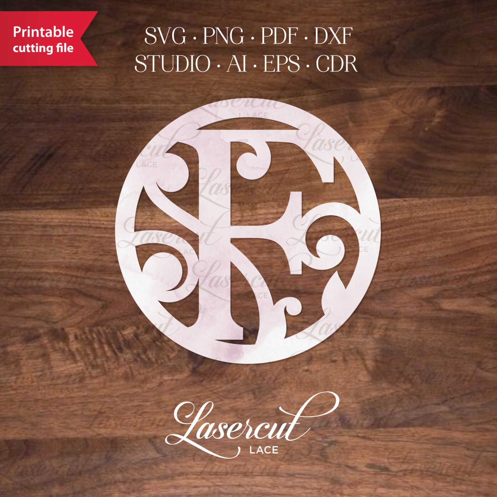 Monogram SVG Alphabet font letter F initial for paper cutting | Etsy