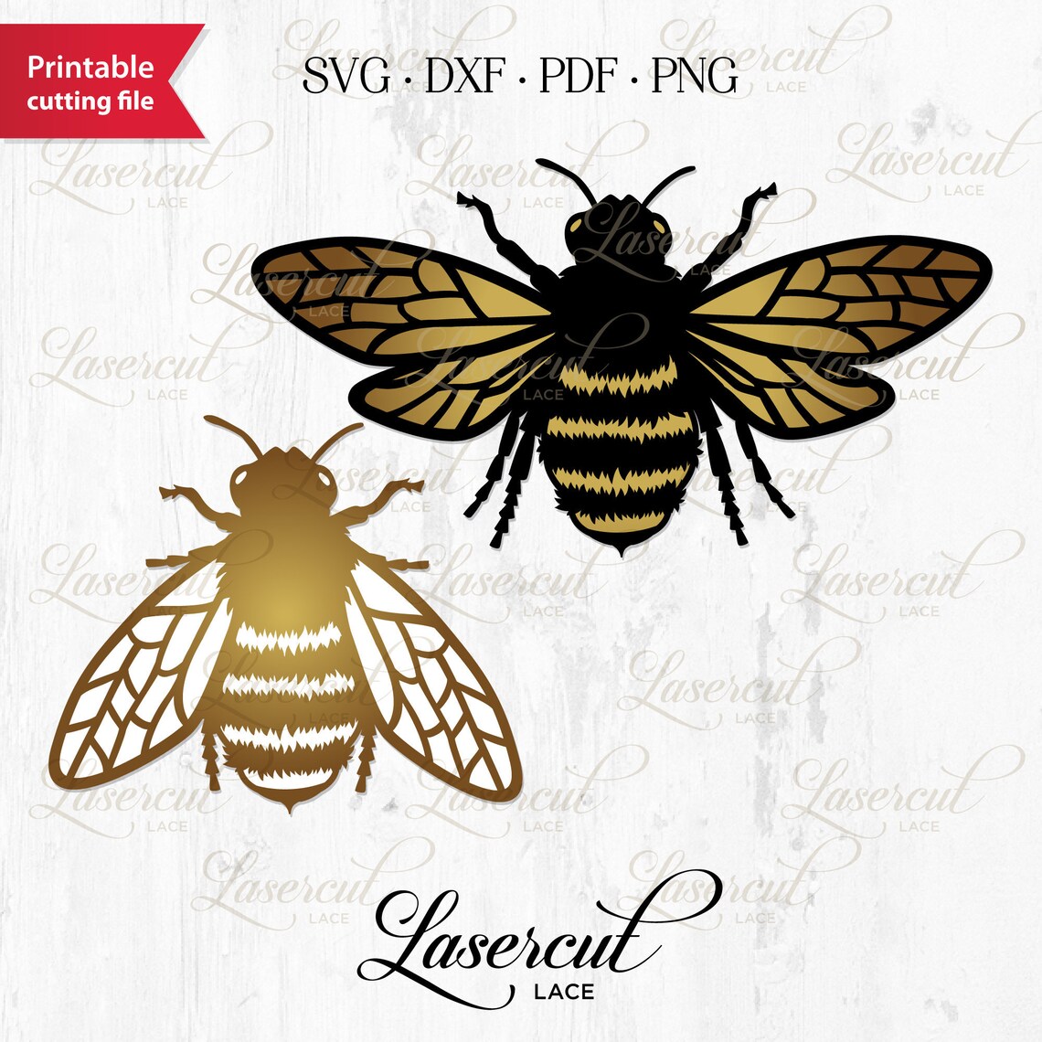 Bumble Bee SVG Cut File Bees Dxf File for Laser Cutting - Etsy