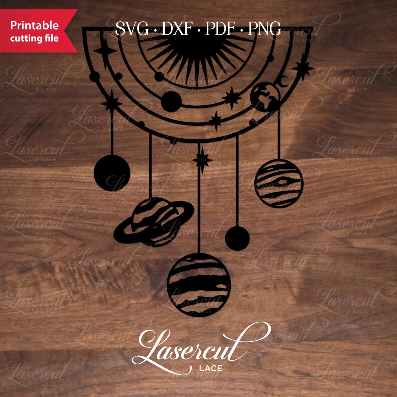 Solar System SVG Celestial Art With Planets Sun and Stars - Etsy